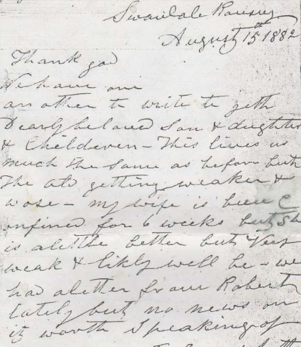 Collection of 19th Century letters - Rousay Remembered