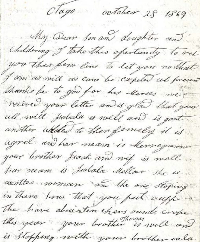 Collection of 19th Century letters - Rousay Remembered